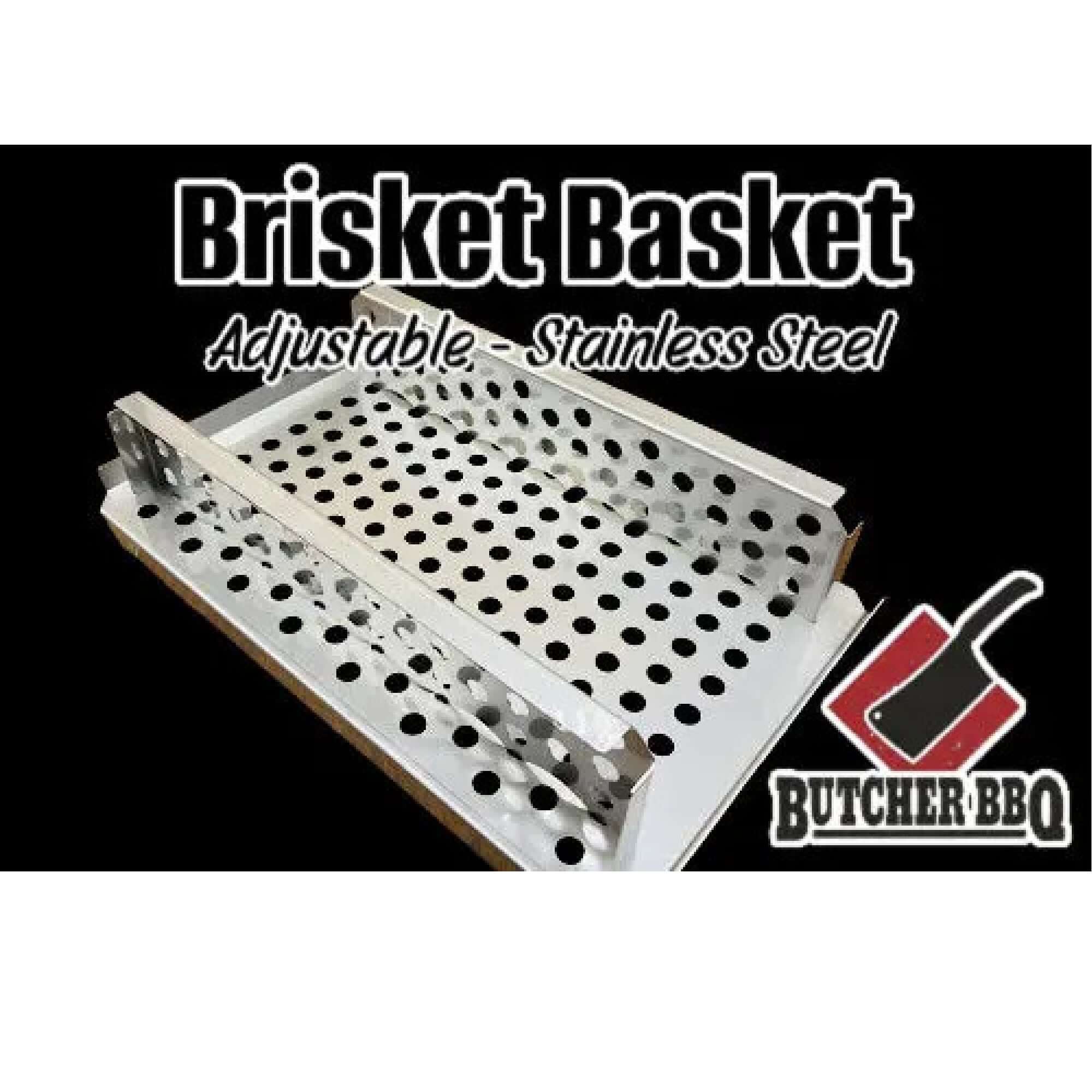 Brisket Caddy Adjustable Stainless BBQ Rack for Better Bark