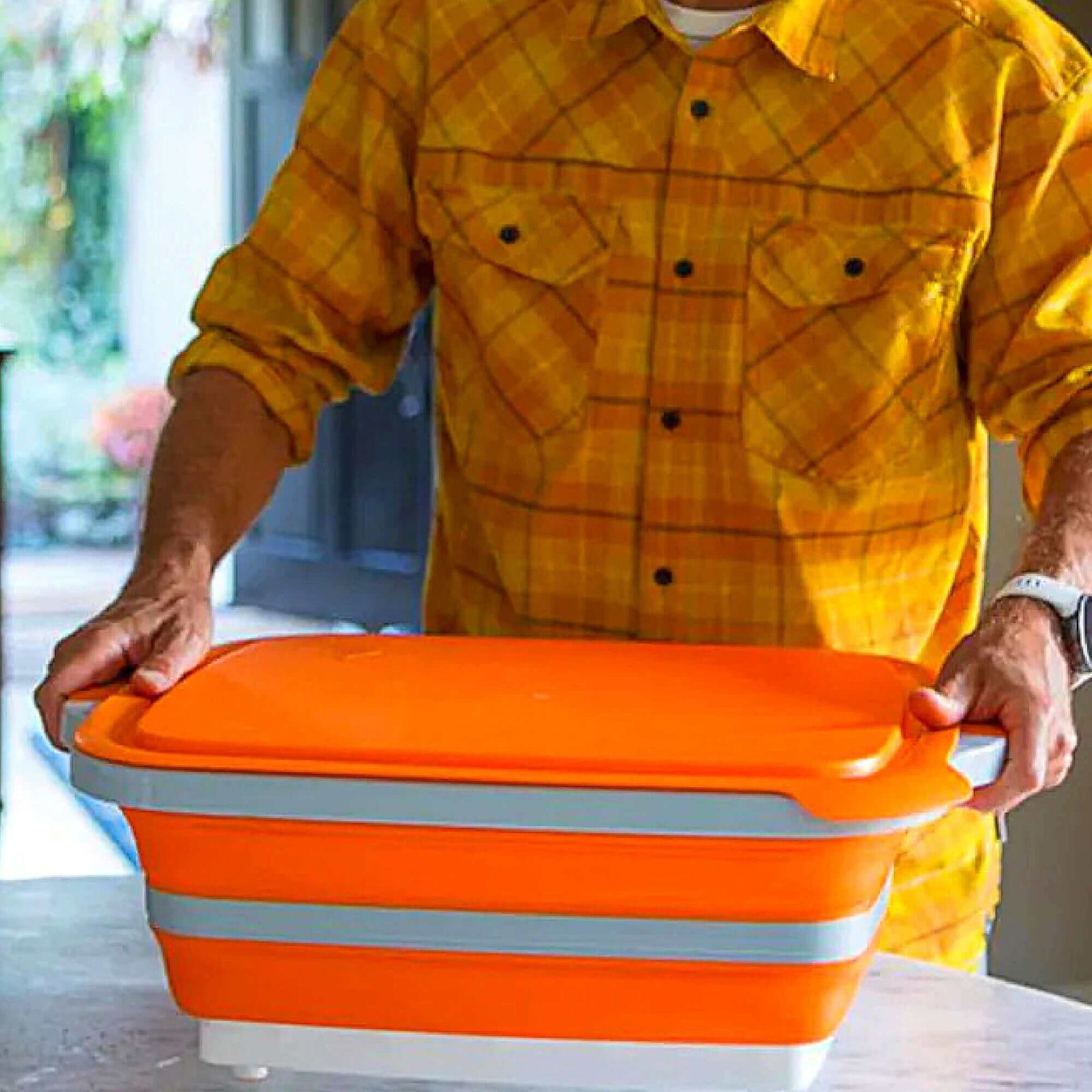 Drip EZ Prep Tub Collapsible | BBQ Marinating & Cutting Board Station