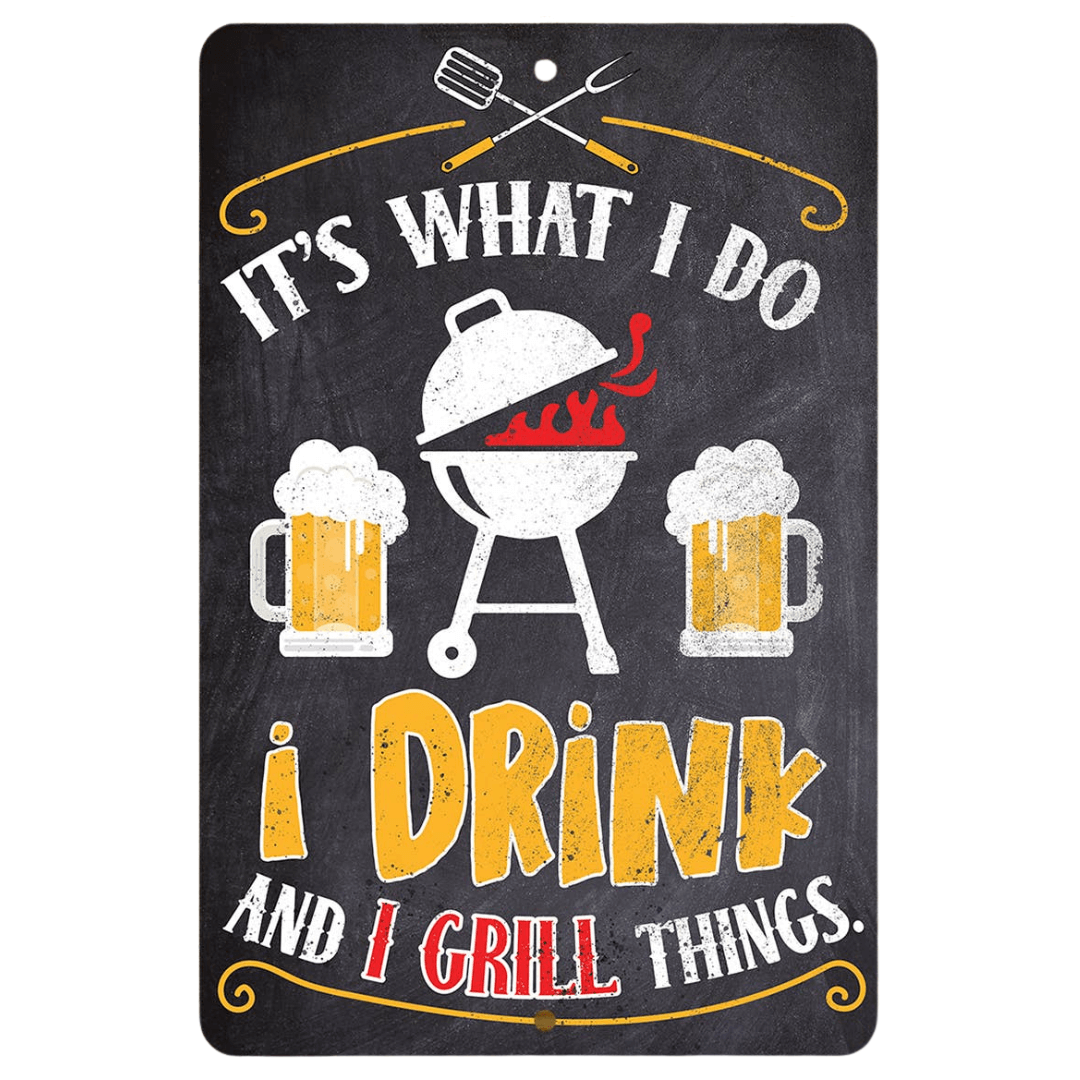 Funny Grill Sign for Backyard BBQ Lovers