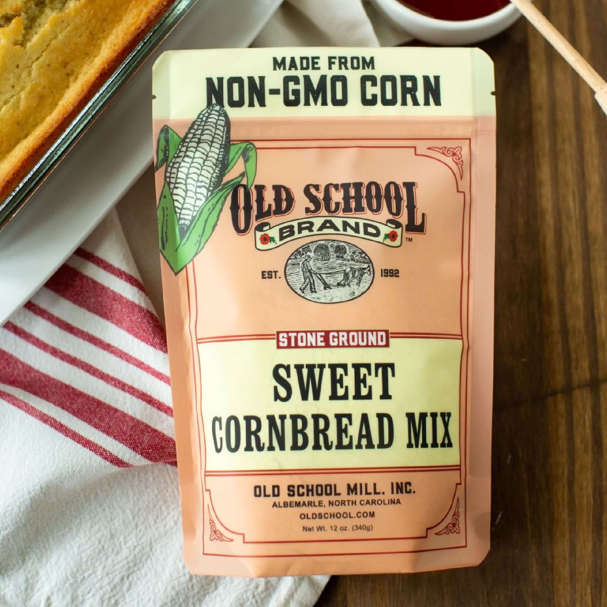 Old School Brand Sweet Cornbread Mix – 12 oz | Easy Southern Cornbread