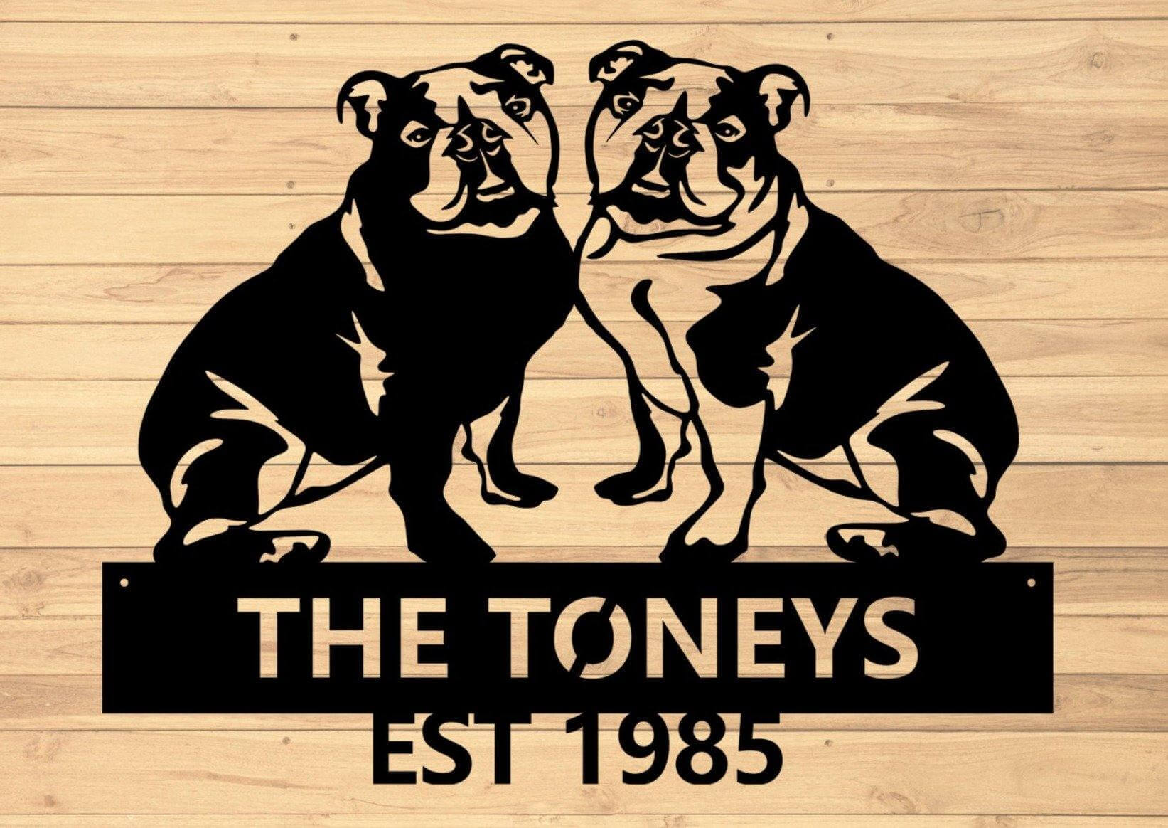 English Bulldog Metal Sign - DDR Fab & DDR BBQ Supply