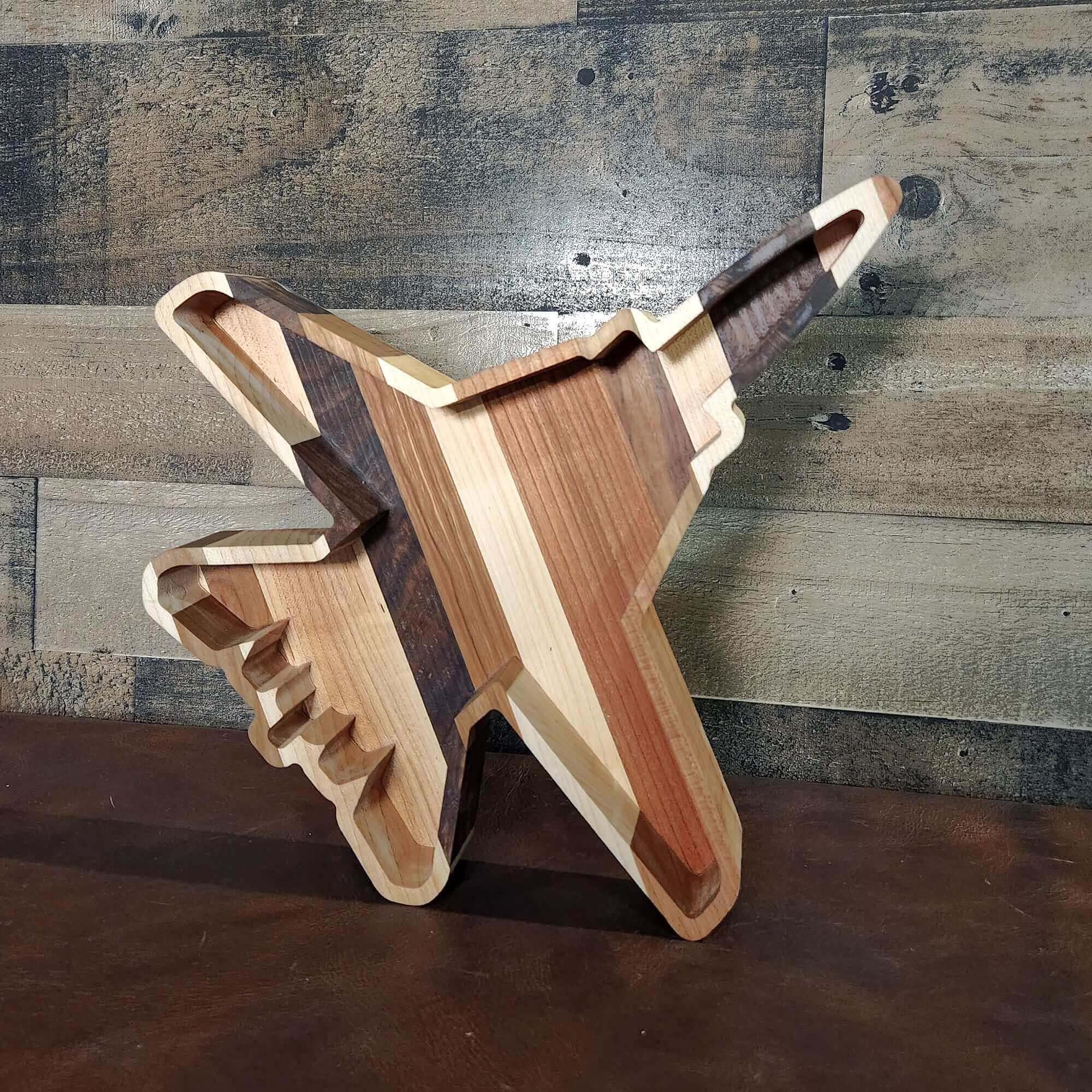 Unique Fighter Jet Pilot Wood Tray Gift