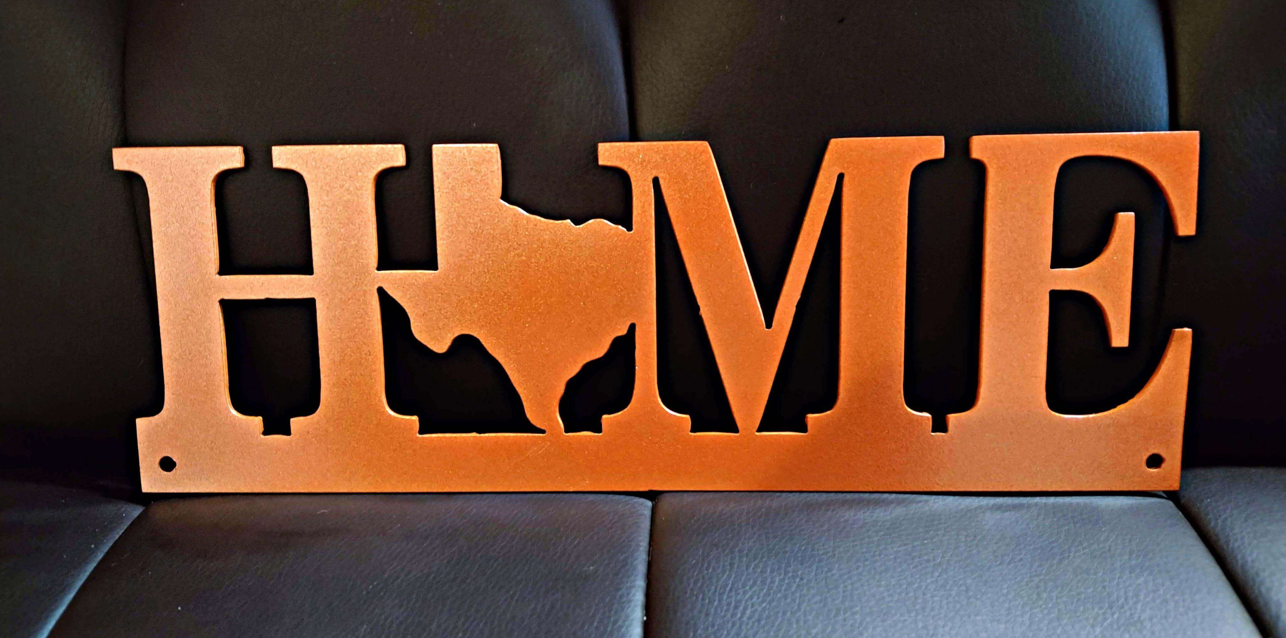Texas Home Metal Sign - DDR Fab & DDR BBQ Supply